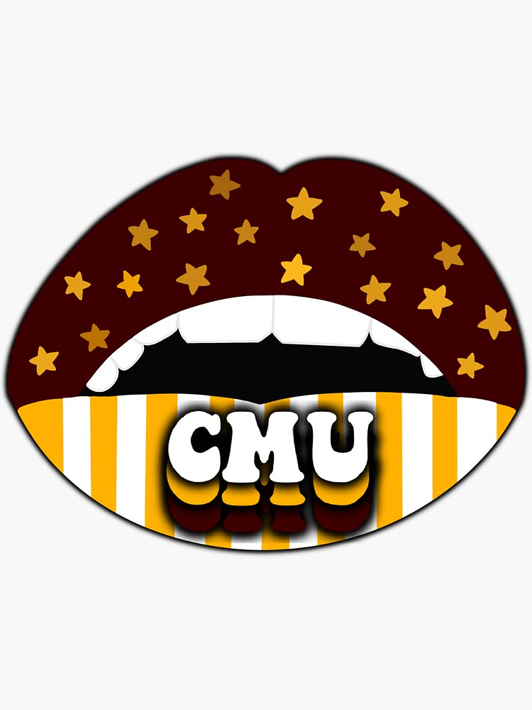 "CMU Lips" Sticker for Sale by Marlowvelous | Redbubble
