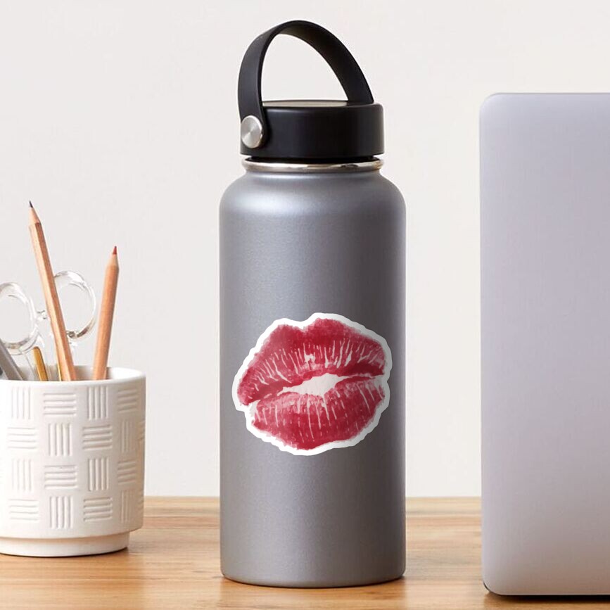 "lipstick kisses" Sticker for Sale by alexabrinaldi | Redbubble