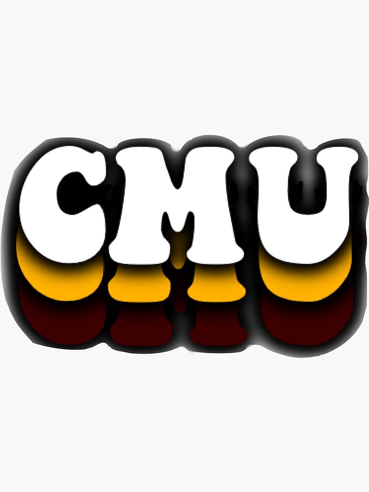 "Retro CMU" Sticker for Sale by Marlowvelous | Redbubble