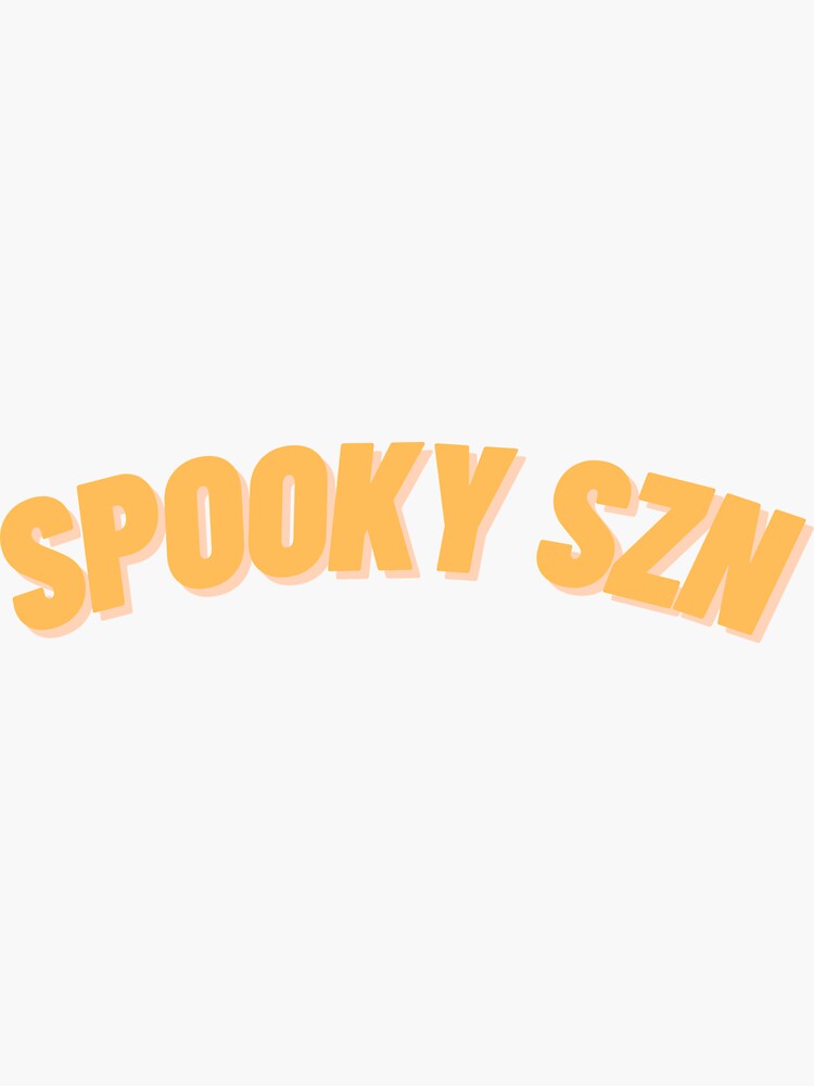 "Spooky Szn" Sticker for Sale by Cubezz | Redbubble