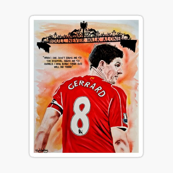 "Gerrard Art" Sticker for Sale by MarkJenkinsArt | Redbubble