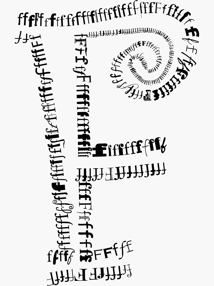 "Typographic F letter" Sticker for Sale by adiosmillet | Redbubble