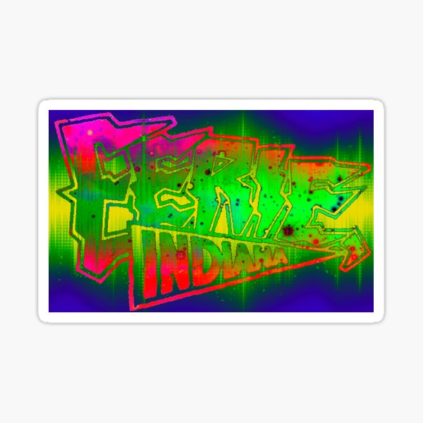 "Eerie Indiana logo design 90s style" Sticker by froodle | Redbubble