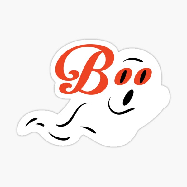 "Booing Ghost" Sticker for Sale by PetiteGenie | Redbubble