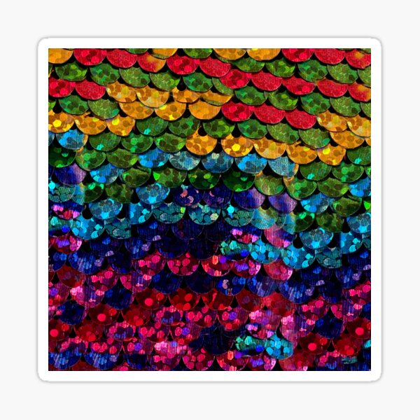 "Colorful sequin" Sticker for Sale by MrJean | Redbubble