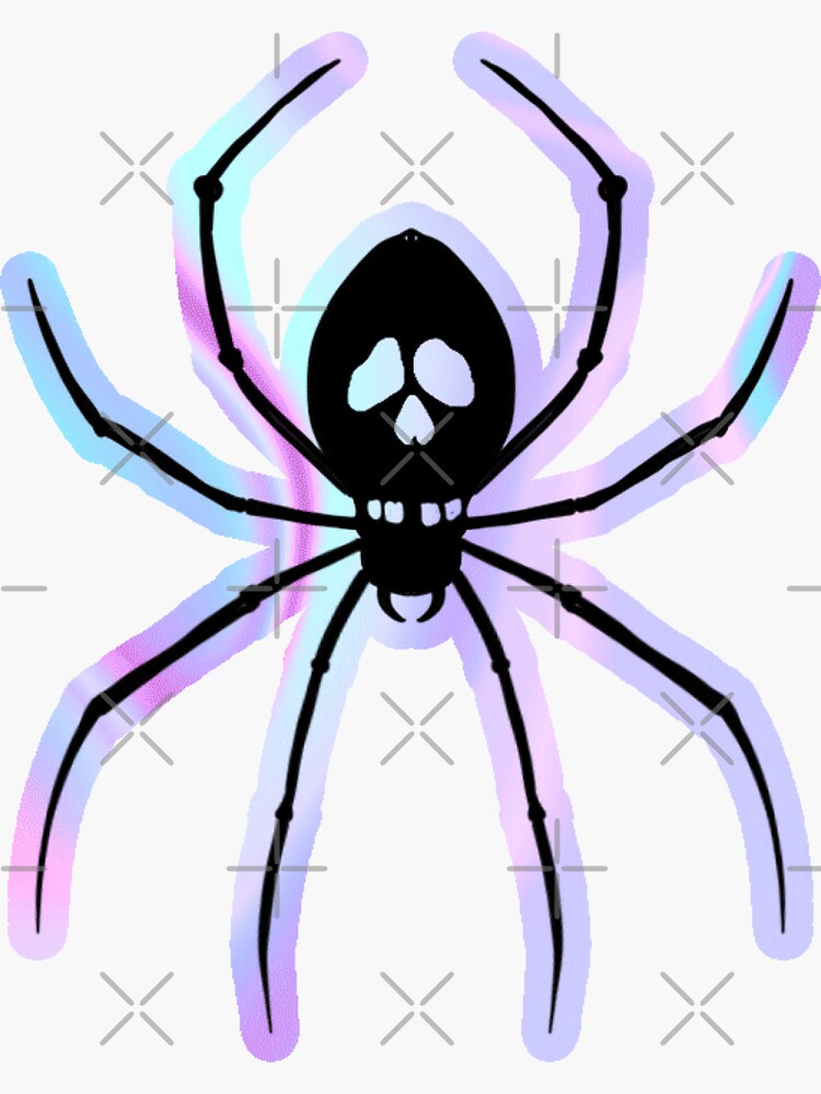 "black spider" Sticker for Sale by SkyAfterDusk | Redbubble