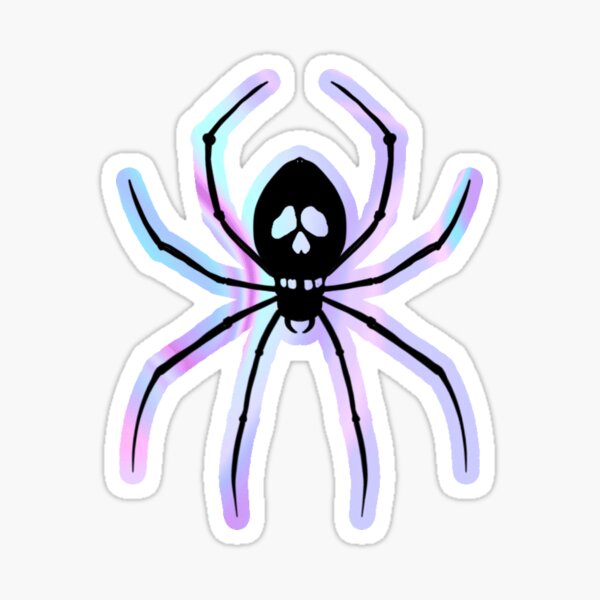 "black spider" Sticker for Sale by SkyAfterDusk | Redbubble