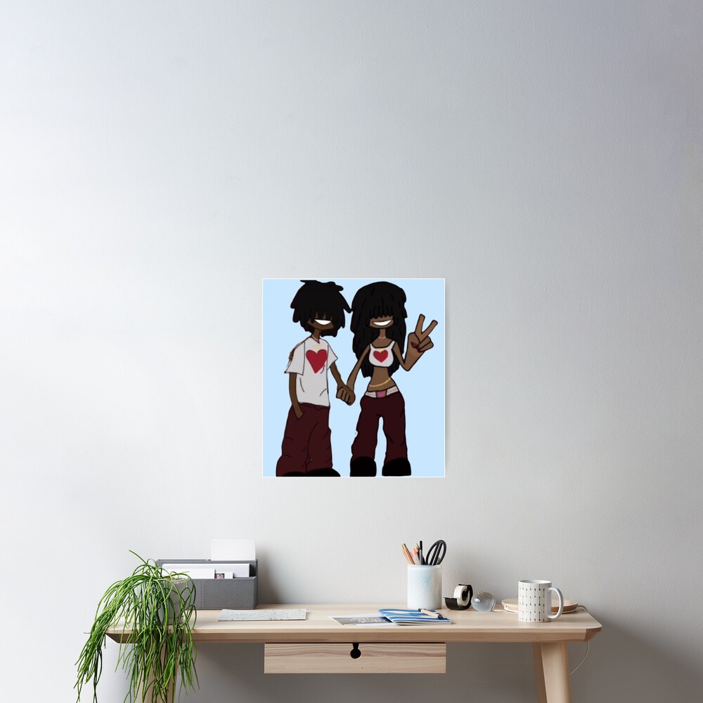 "Y2k Cartoon Couple" Poster for Sale by zrvby | Redbubble