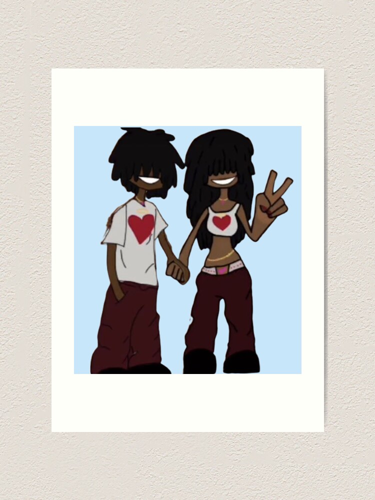 "Y2k Cartoon Couple" Art Print for Sale by zrvby | Redbubble