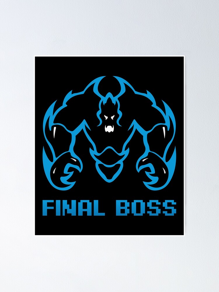 "FINAL BOSS Team Logo" Poster for Sale by HolidaysPrints | Redbubble
