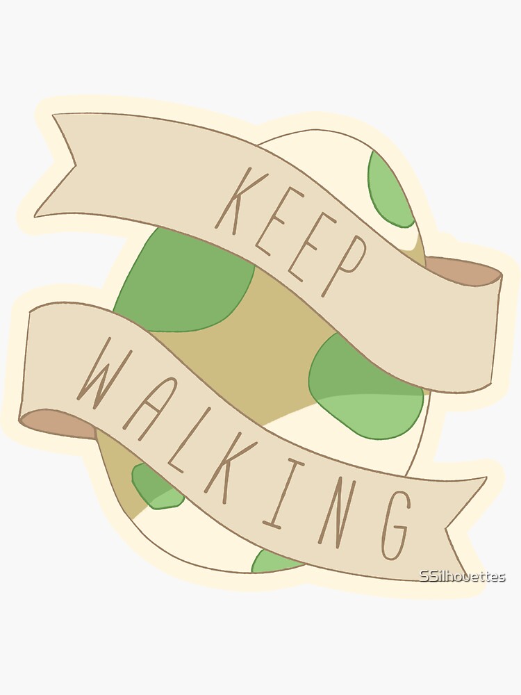 "Keep Walking!" Sticker for Sale by SSilhouettes | Redbubble