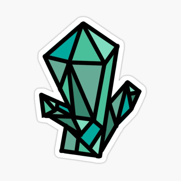 "Aquamarine Crystal Quartz Sticker" Sticker for Sale by grackenink ...