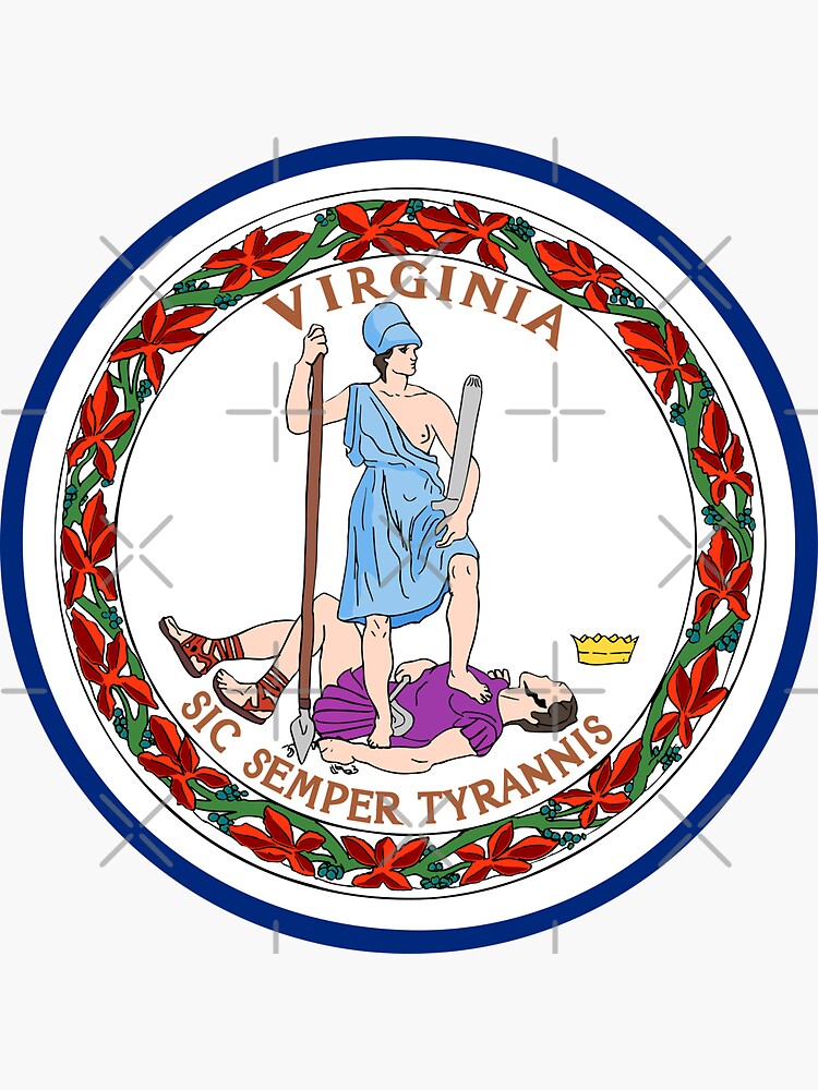 "Virginia State Flag" Sticker for Sale by Derek Rebuck | Redbubble