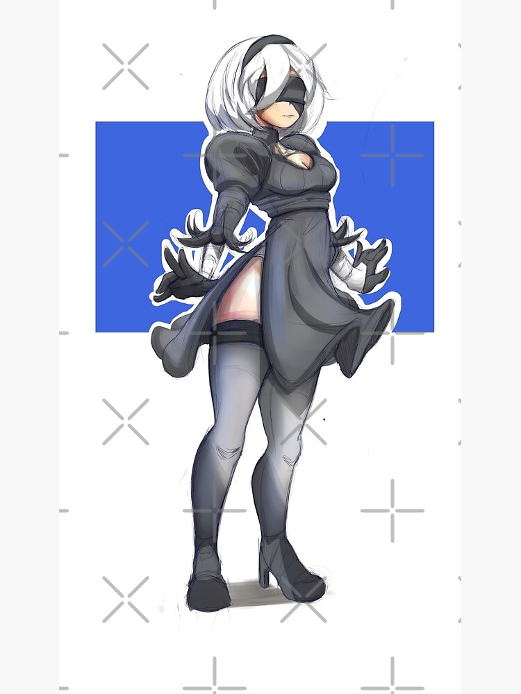 " YoRHa No.2 Type B 2B (ANIME STYLE)" Poster by Artextric | Redbubble