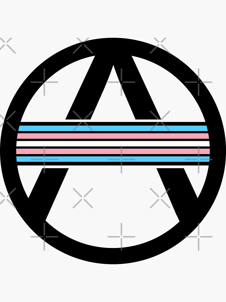 "Trans Anarchy Icon (Tranarchy)" Sticker for Sale by FlammenThePyro ...