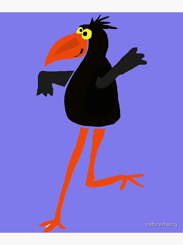 "Cool Funky Funny Dancing Crow Cartoon" Poster for Sale by naturesfancy ...