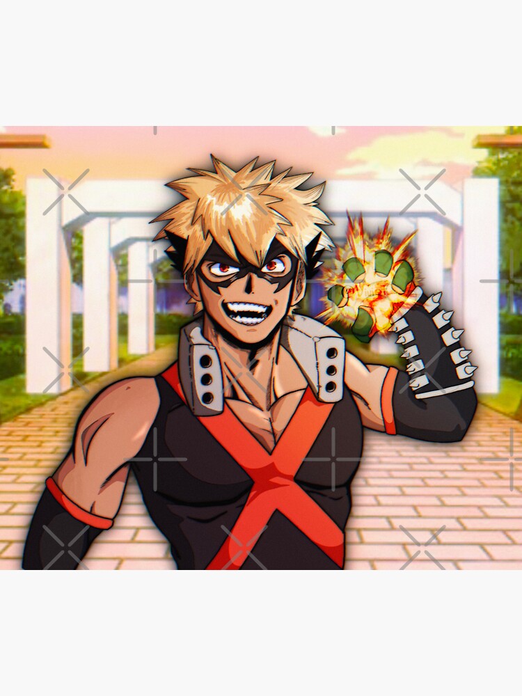 "Bakugo Print" Sticker for Sale by cheesemcham | Redbubble