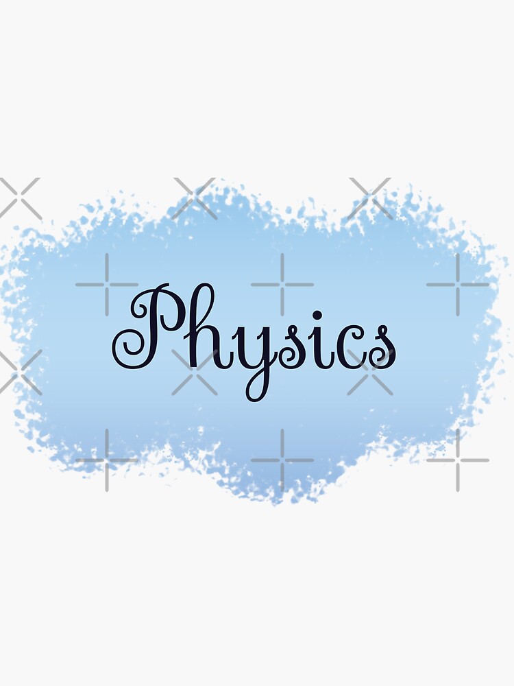 "Physics School Subject Label - blue black" Sticker for Sale by ...