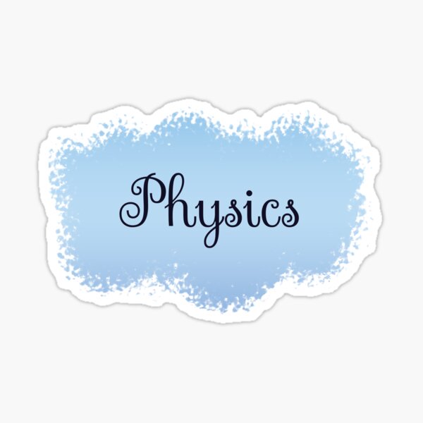 "Physics School Subject Label - blue black" Sticker for Sale by ...