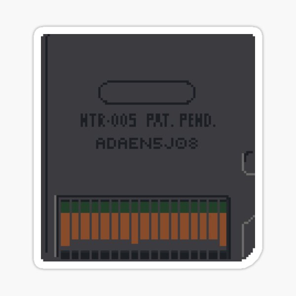 "Pixel DS Cartridge" Sticker for Sale by rachxt | Redbubble