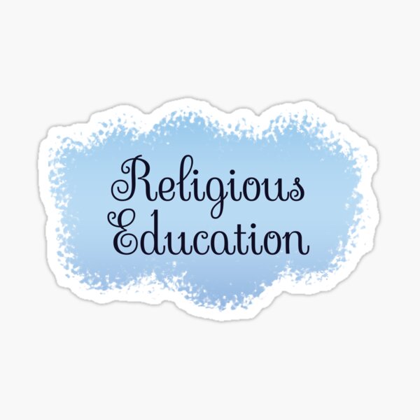 "Religious Education School Subject Label - white" Sticker for Sale by ...