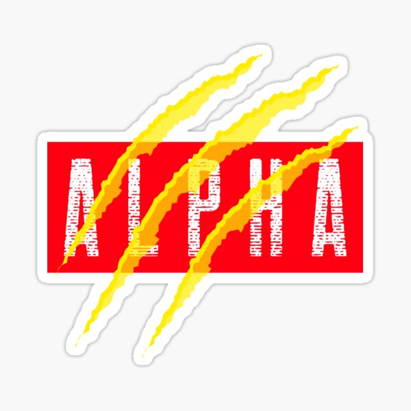 "Alpha" Sticker for Sale by getfitover40 | Redbubble