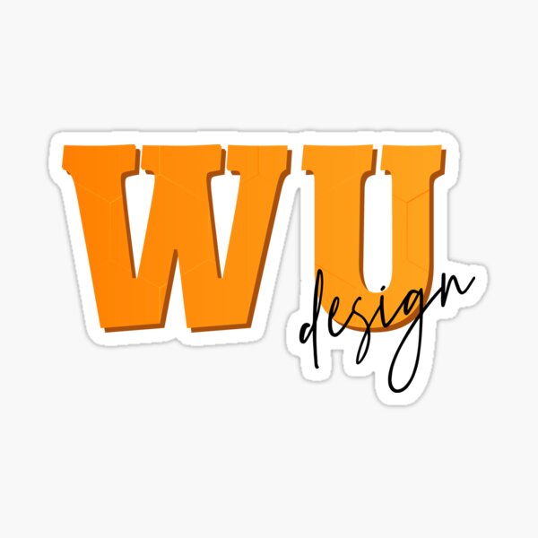 "WU Design" Sticker for Sale by lexievdesign | Redbubble