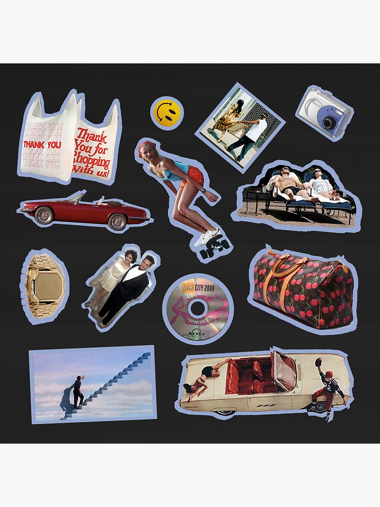 "Y2K Throwback 'sticker set'" Sticker for Sale by stempluspetal | Redbubble