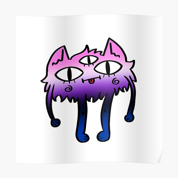 "Pride Monster (Genderfluid)" Poster by SoggyBee | Redbubble