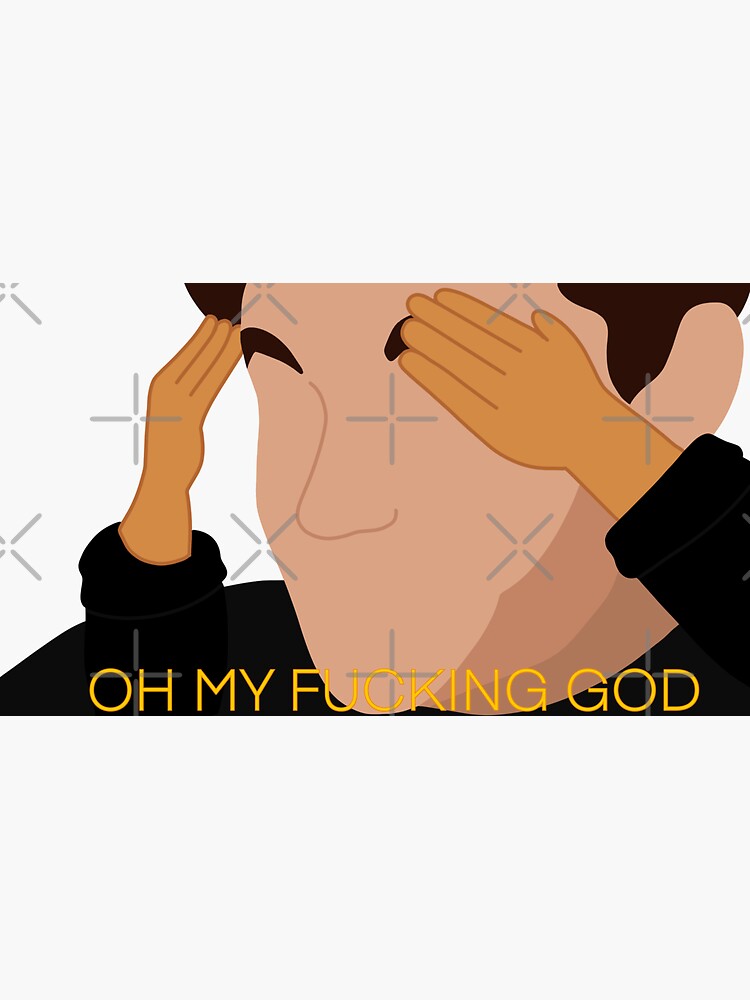 "Omfg (no swirl)" Sticker for Sale by RottenPopcorn | Redbubble