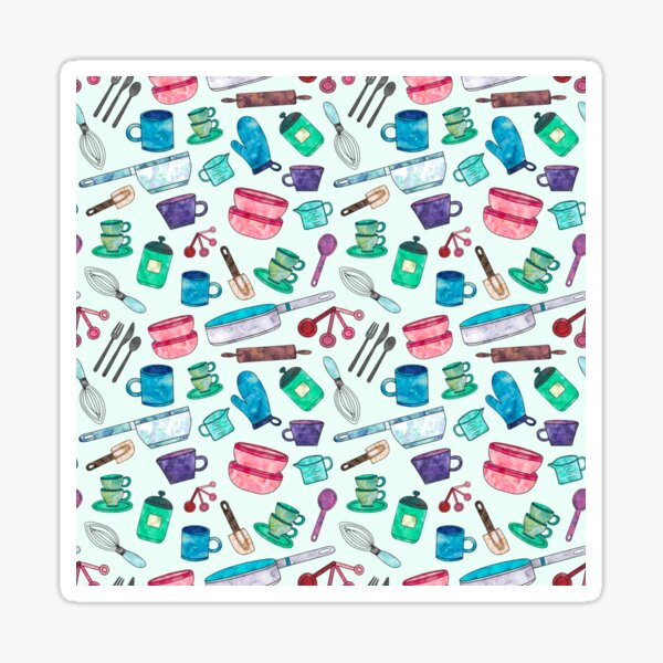 "Dishes" Sticker for Sale by KrisInStitches | Redbubble