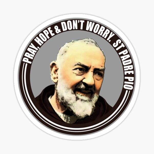 Padre Pio Sticker Stickers Paper etna.com.pe