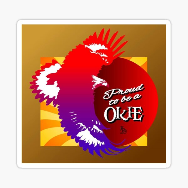 "Proud Okie" Sticker for Sale by ZosoBob | Redbubble