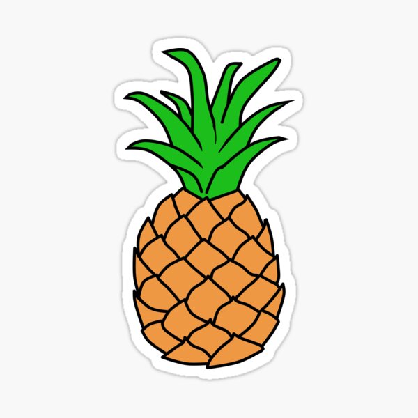 "Pineapple drawing" Sticker by phys | Redbubble