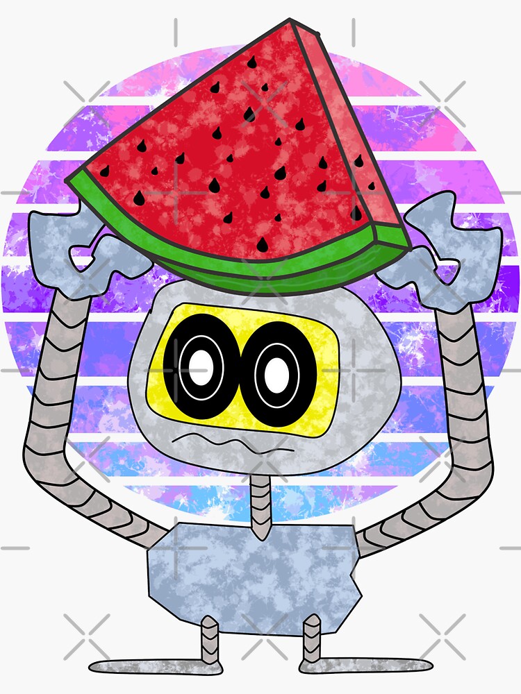 "Watermelon robot" Sticker for Sale by phys | Redbubble