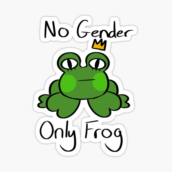 "No Gender, Only Frog" Sticker for Sale by SoggyBee | Redbubble