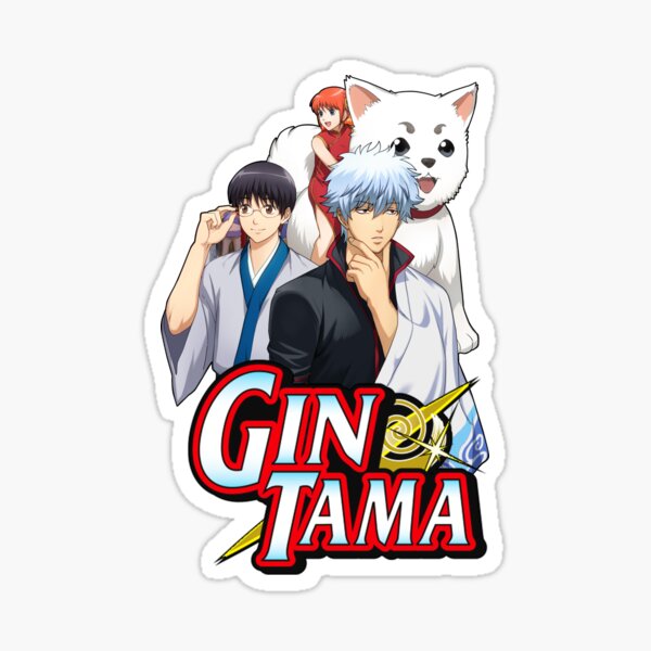 "Vintage Gintama Comedy Manga Anime Series Main Characters" Sticker for ...