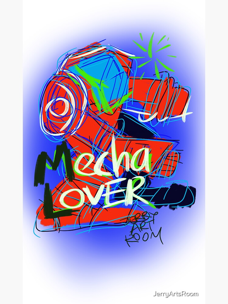 "mecha lover love mech" Sticker for Sale by JerryArtsRoom | Redbubble