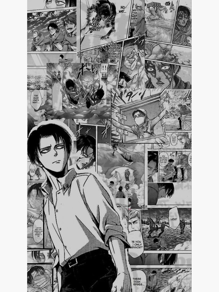 "Levi Ackerman Manga Collage - Attack on Titan " Photographic Print by ...