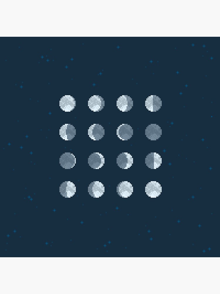 "8Bit Moon Phases" Sticker for Sale by sp8cebit | Redbubble