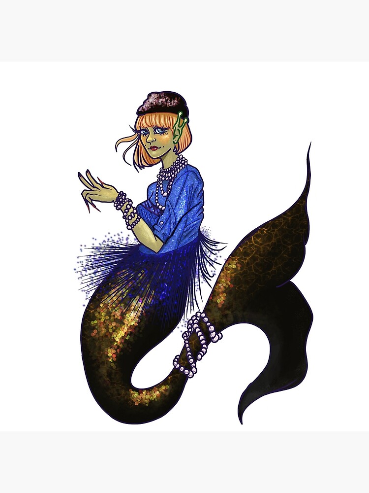 "Flipper Flapper - Flapper Mermaid 1920s" Poster for Sale by ...