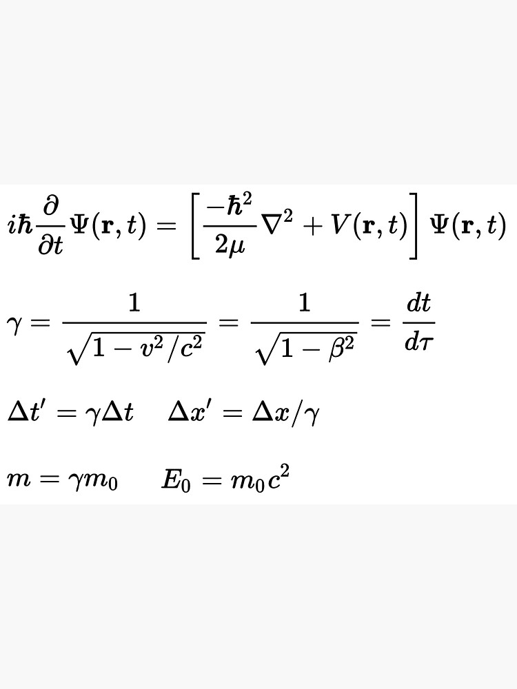 "Cool Physics Equations" Sticker for Sale by mrawfle | Redbubble