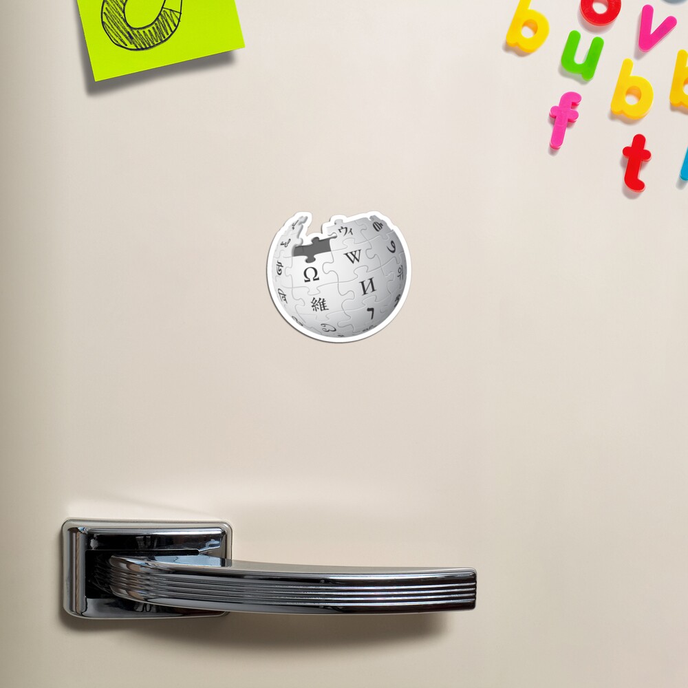 "The Wikipedia Logo" Sticker for Sale by mrawfle | Redbubble