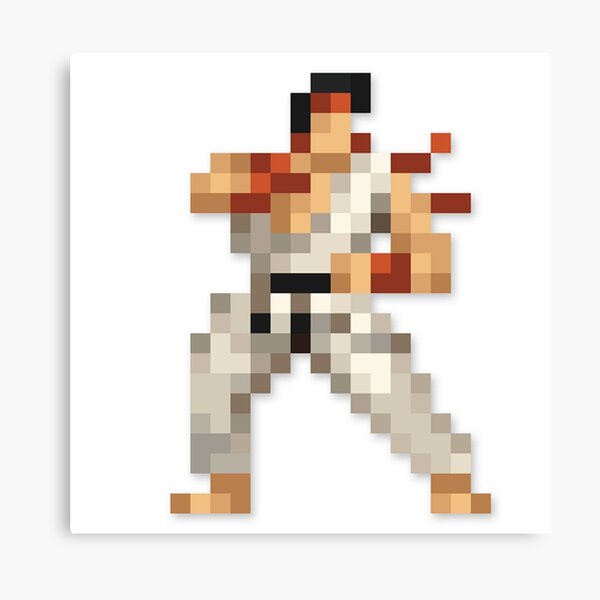 "Ryu 8-bit Streetfighter" Canvas Print for Sale by RJmasonQBL | Redbubble