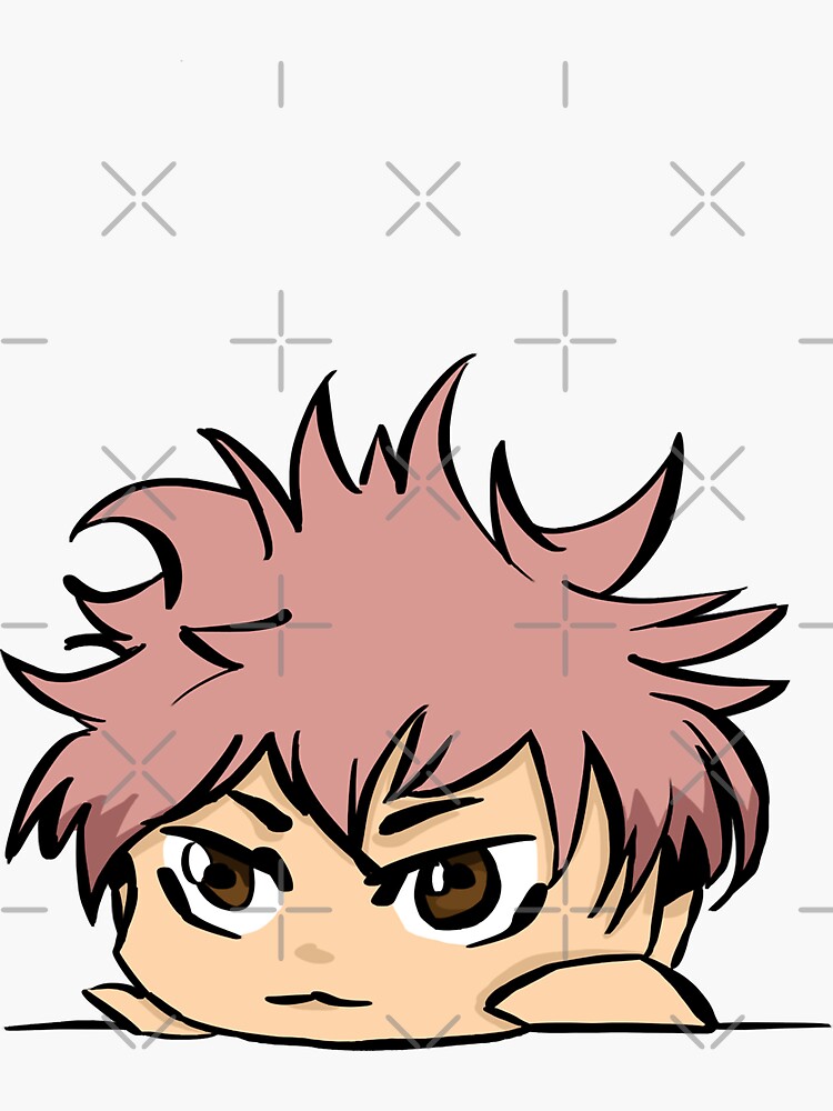 "Yuji Itadori Chibi Peeker - Jujutsu Kaisen" Sticker by Miriam-Store ...