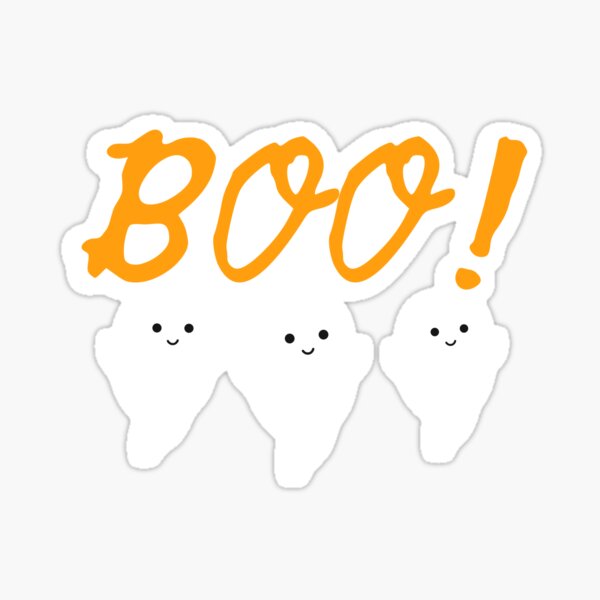"Halloween Spirit BOO " Sticker by rafiaarts | Redbubble