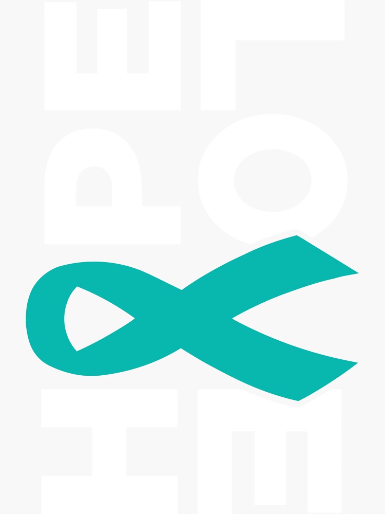 "Cervical Cancer Awareness Hope Love Sideways Ribbon" Sticker for Sale ...