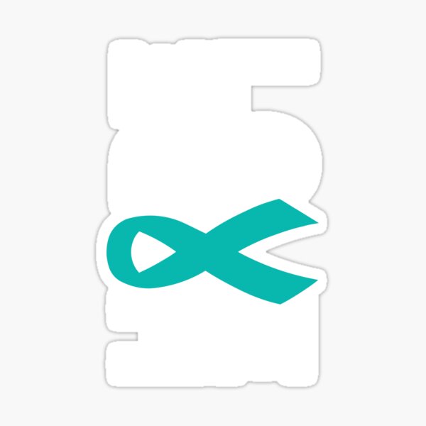 "Cervical Cancer Awareness Hope Love Sideways Ribbon" Sticker for Sale ...