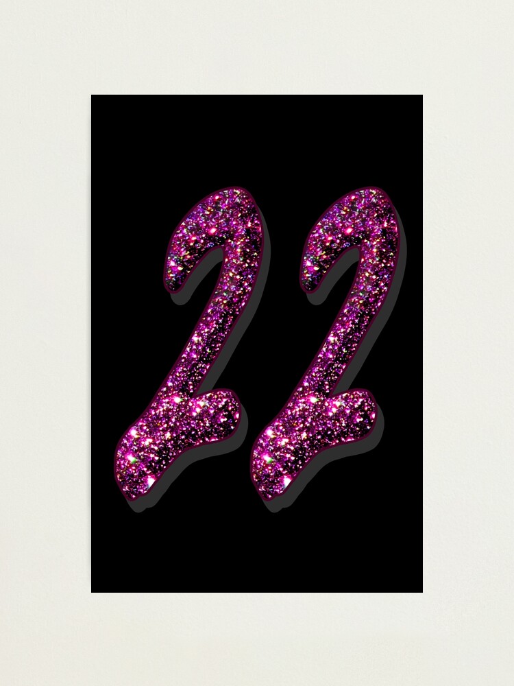 Lámina fotográfica «veintidós número 22 para cumpleaños y aniversario - números» de GlamourChick ...