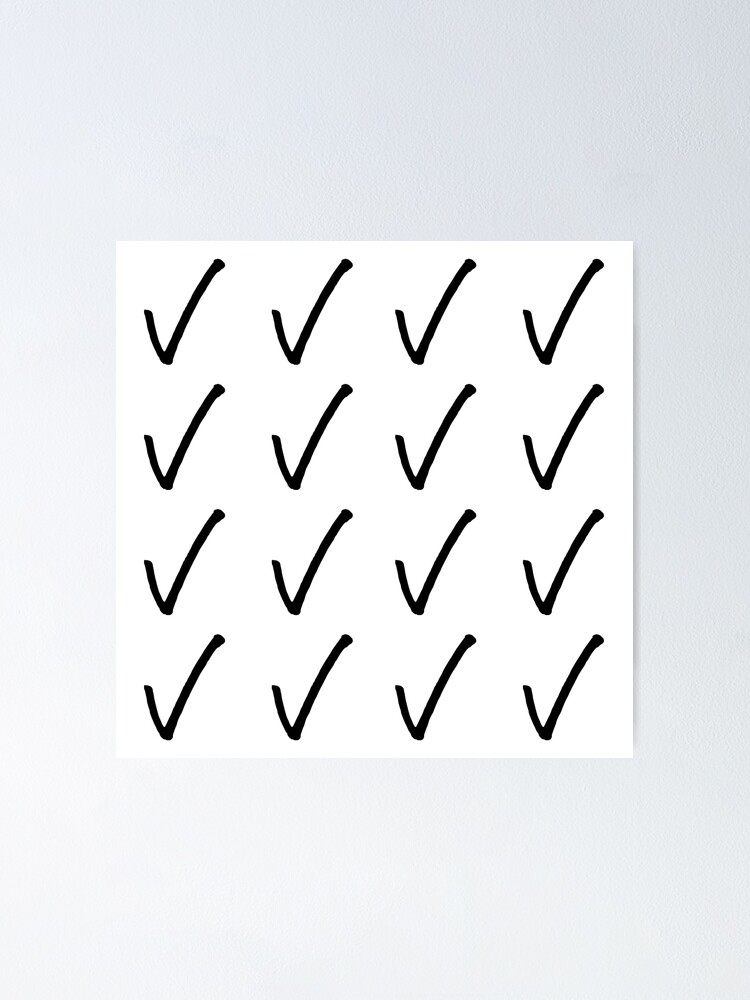 "Small Check Mark Symbol 16 pack" Poster for Sale by Loving-school ...